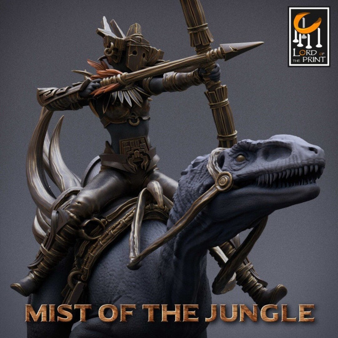 Amazon Mounted Raptor by Lord of the Print Mist of the Jungle Miniature ...