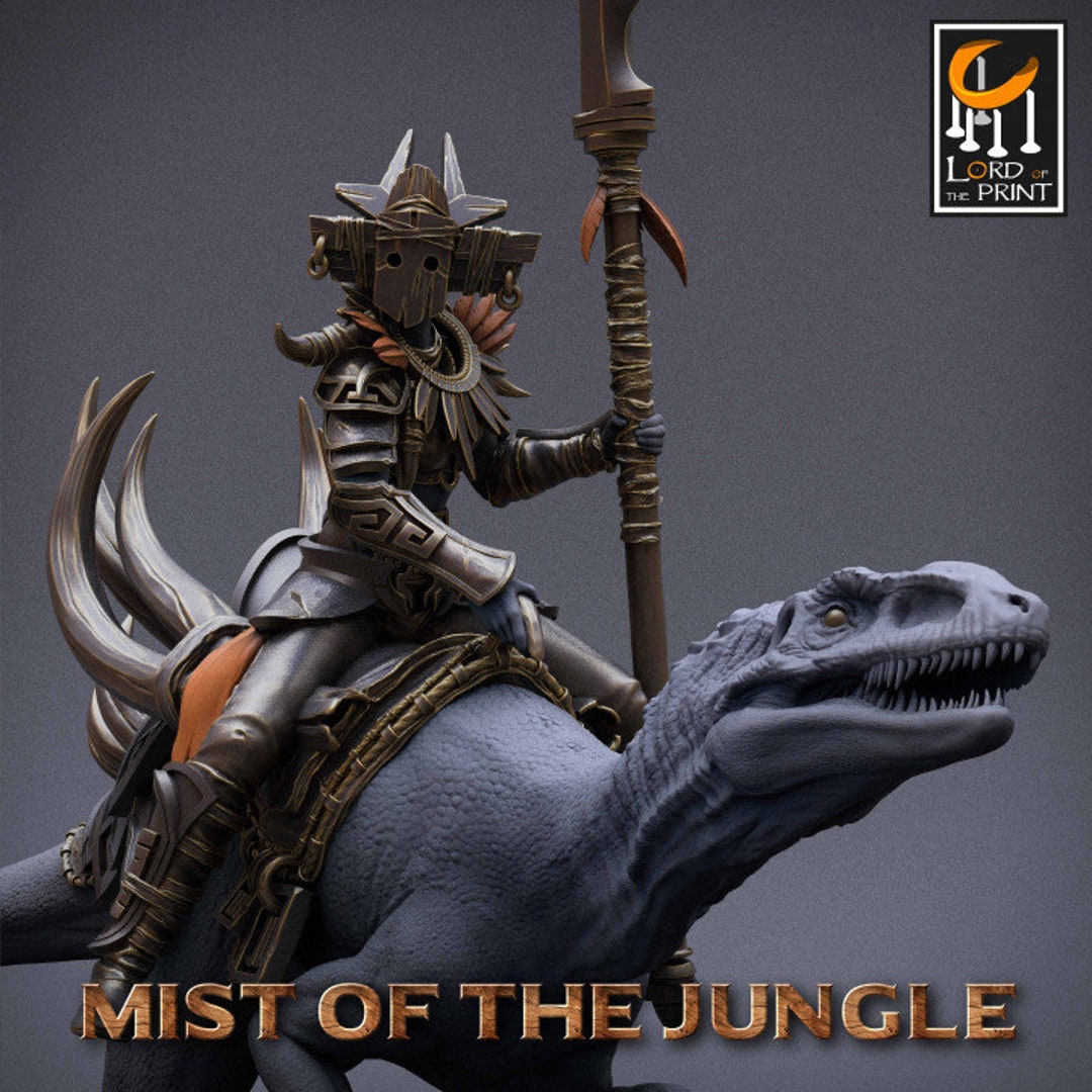 Amazon Mounted Raptor by Lord of the Print Mist of the Jungle Miniature ...