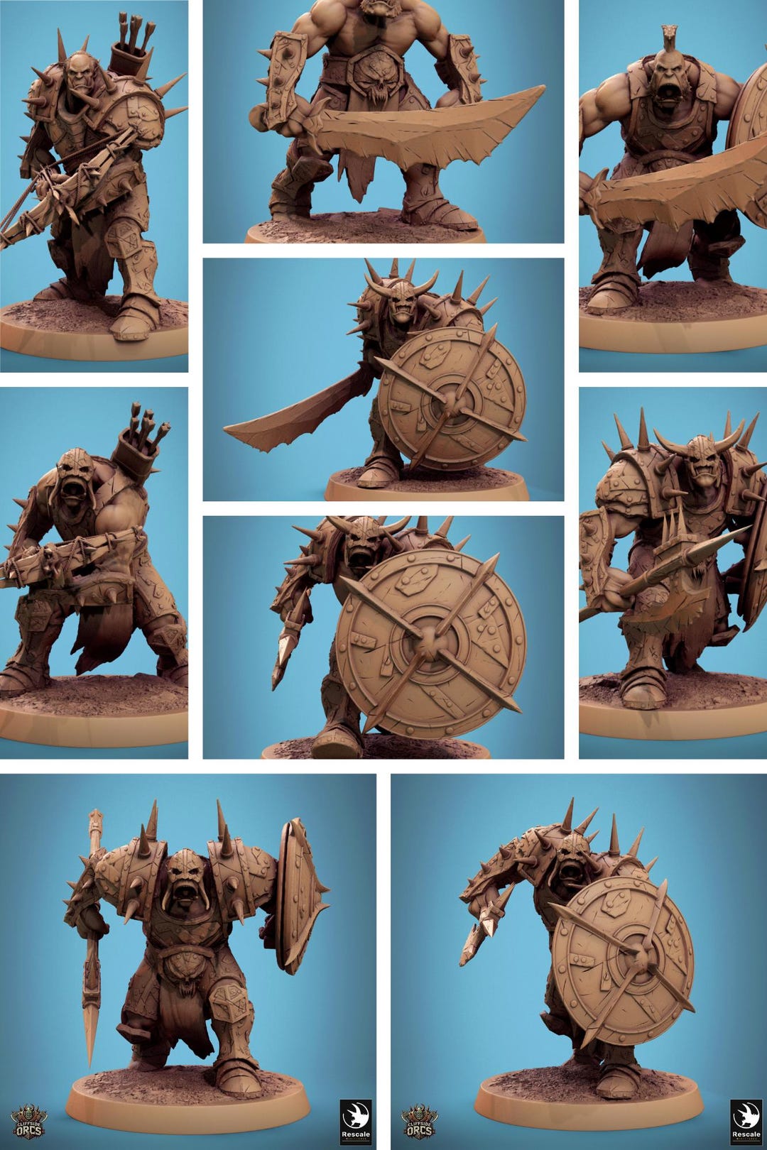 Infantry Orcs Cliffside Orcs Rescale Miniatures Resin Miniature ...