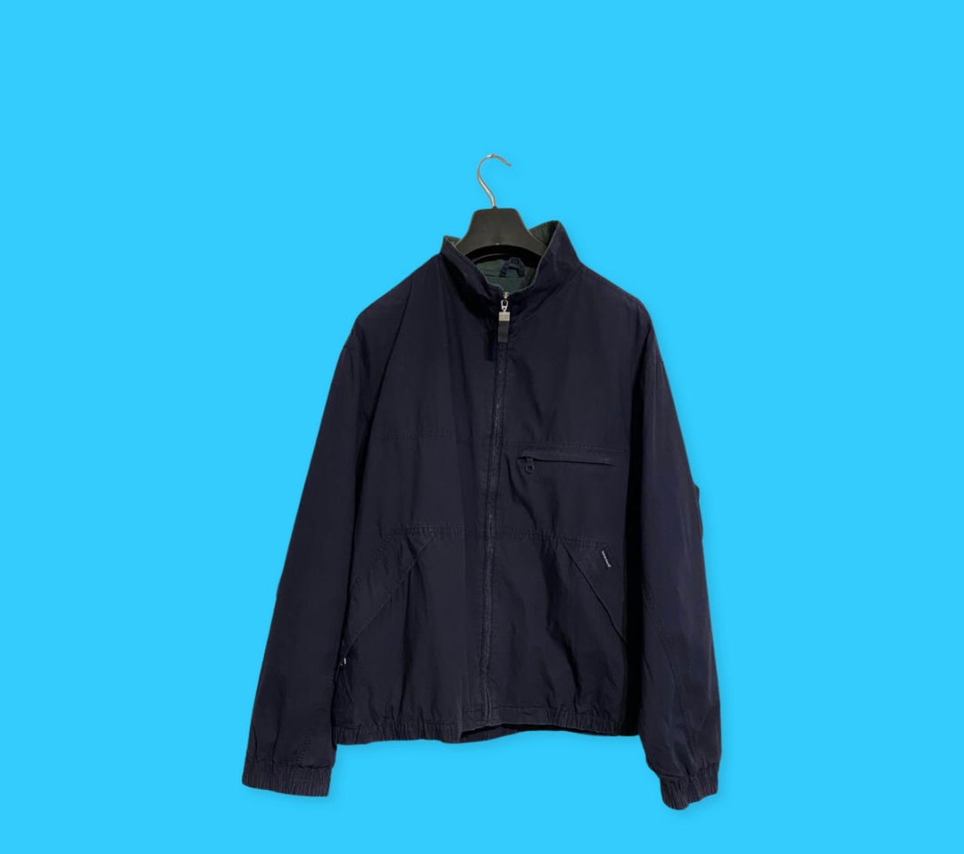 Vintage Dark Blue Windbreaker Jacket - Etsy