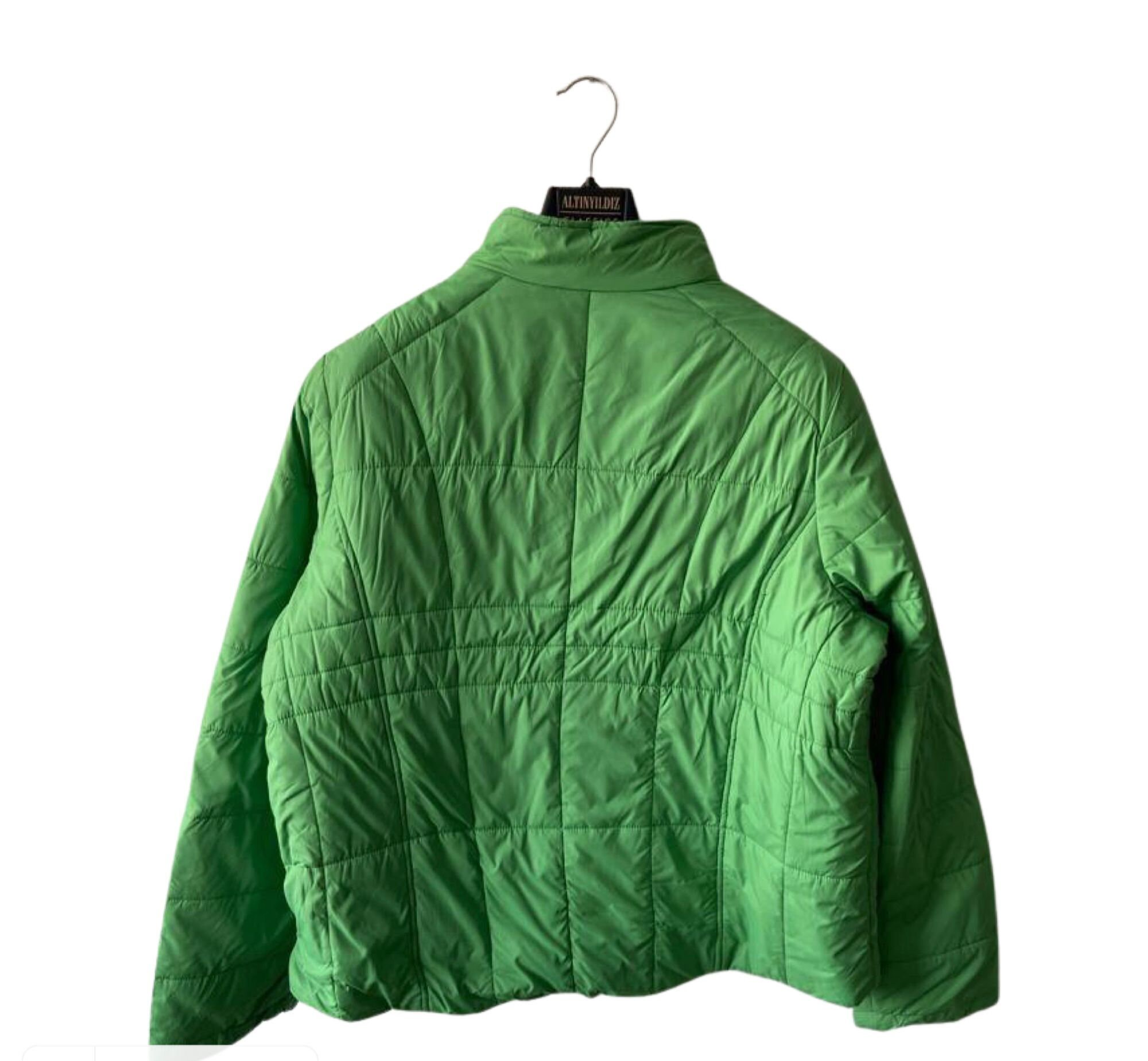 Bright Green Puffer Jacket - Etsy