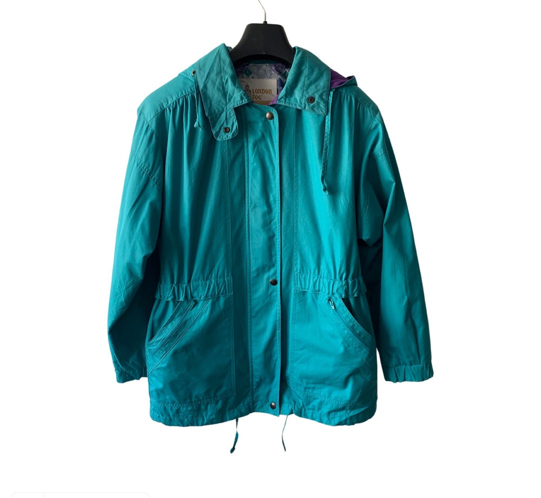 Vintage Turquoise Windbreaker Jacket - Etsy