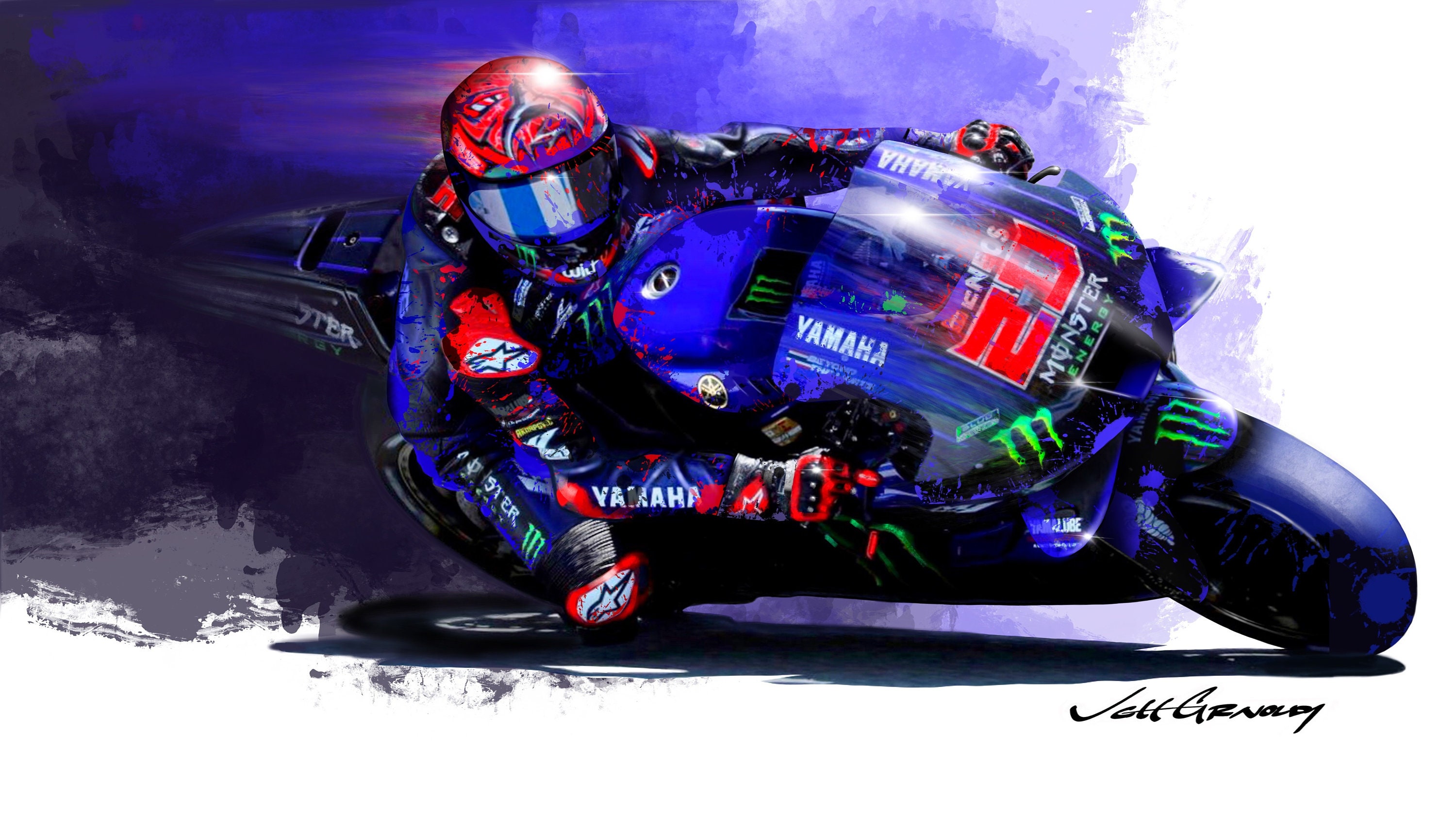 Fabio Quartararo Yamaha Motogp Downloadable Motogp Art - Etsy