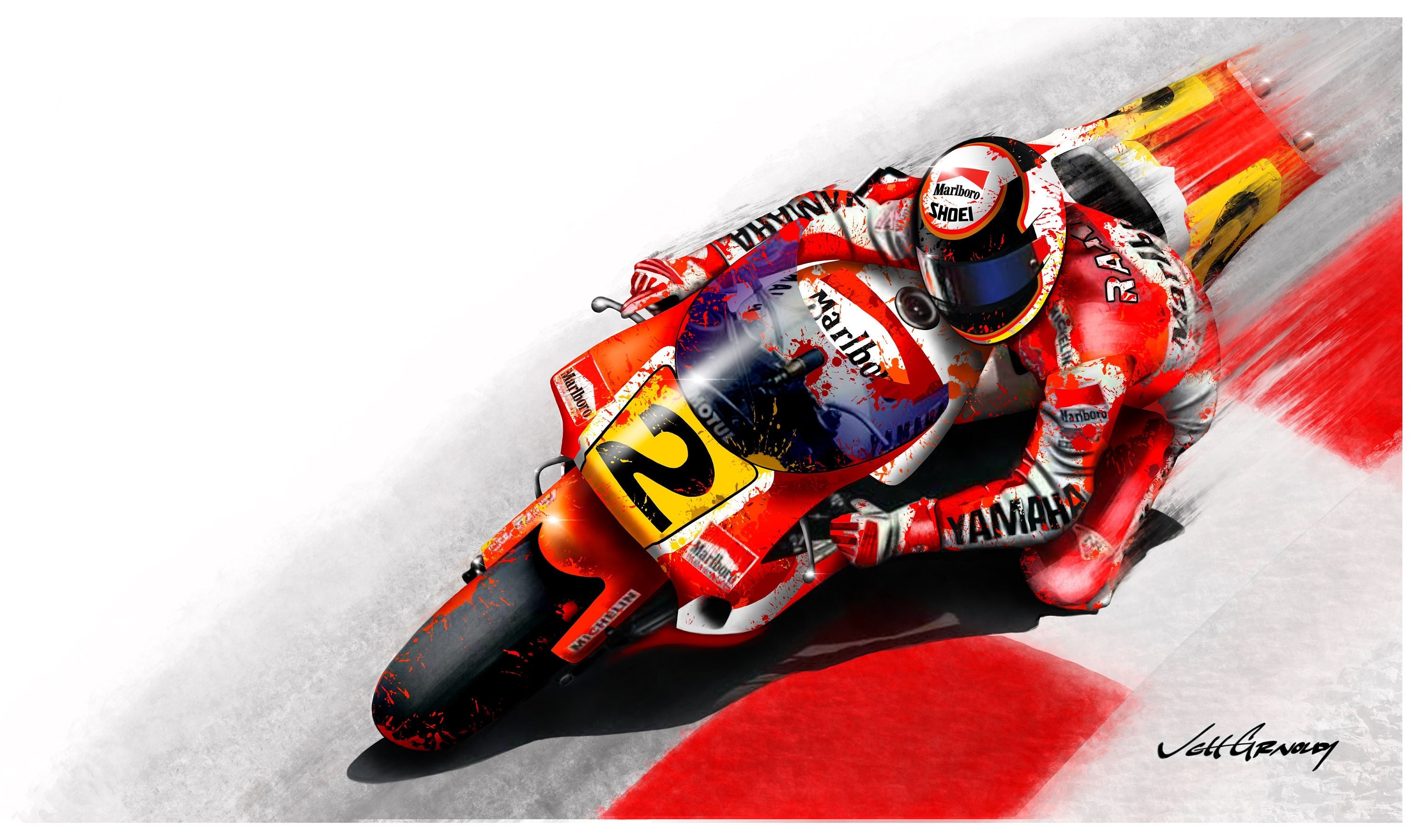 Wayne Rainey - Marlboro/yamaha 500 - Downloadable Motogp Art - Etsy