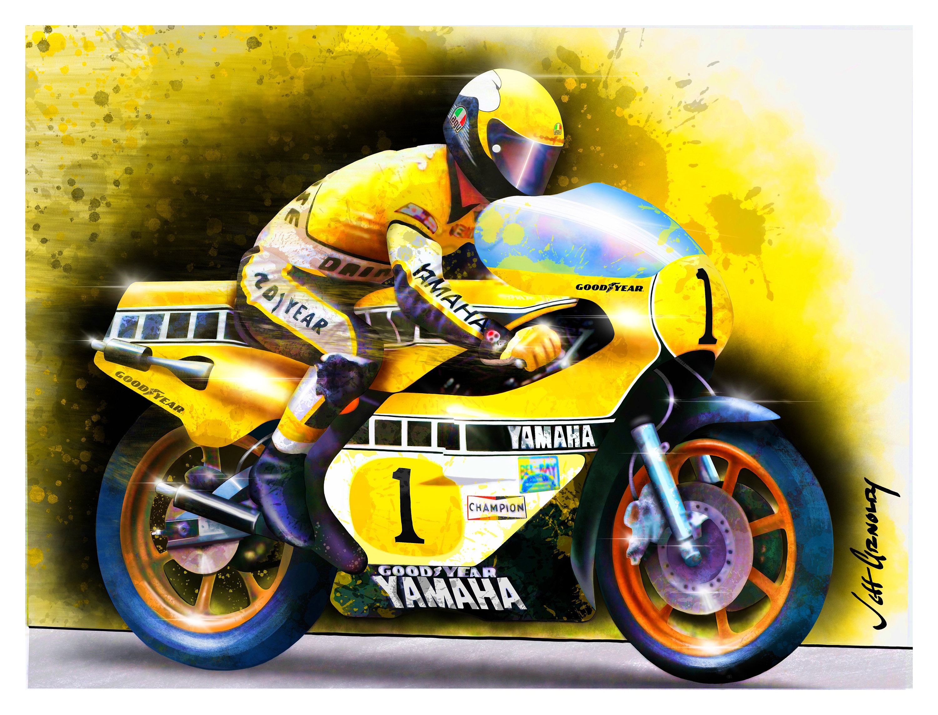 Kenny Roberts - Yamaha 500 - Downloadable Motogp Art - Etsy