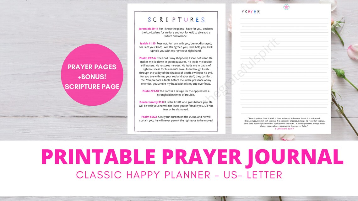 PRINTABLE PRAYER JOURNAL Printable Journal Printable - Etsy