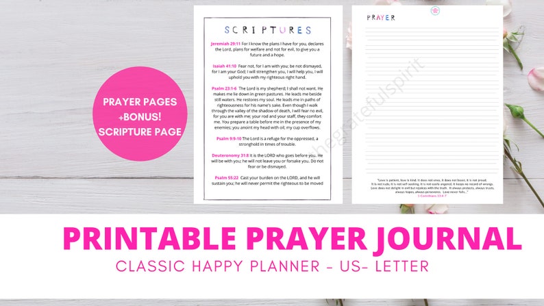 PRINTABLE PRAYER JOURNAL, Printable Journal, Printable, Journal ...