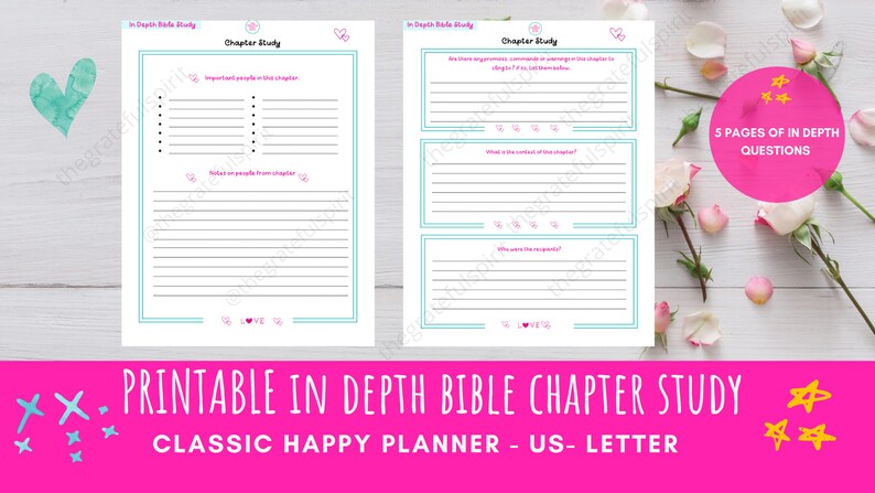IN DEPTH BIBLE Study/chapter Study/bible Notes/ Journal/printable ...