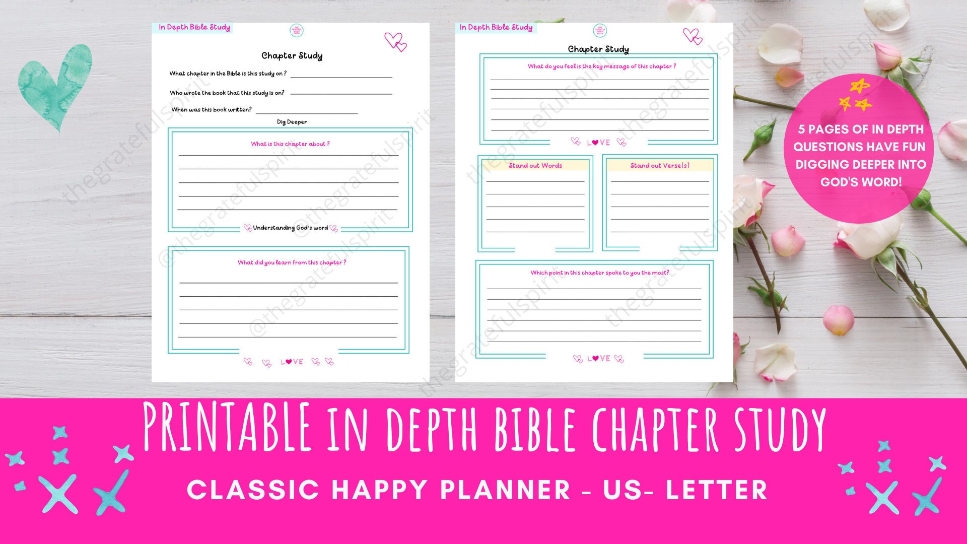 IN DEPTH BIBLE Study/chapter Study/bible Notes/ Journal/printable ...