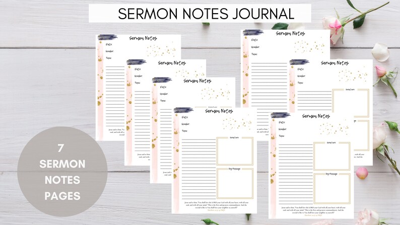 Sermon Notes Journal - Etsy