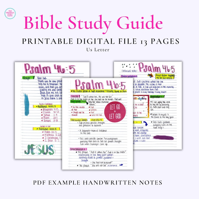 Printable SOAP / Bible Study Printables / Scripture Study Printable ...