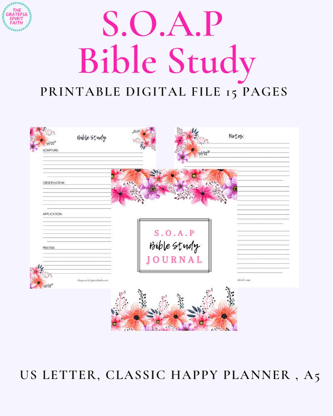 Printable SOAP / Bible Study Printables / Scripture Study Printable ...