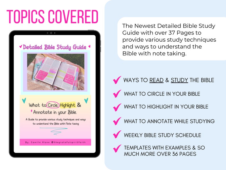 Detailed Bible Study Guide - Etsy