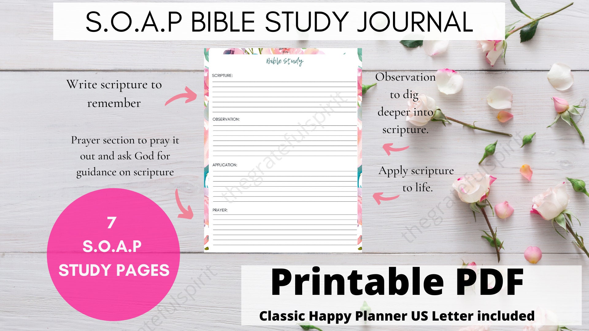 Printable SOAP / Bible Study Printables / Scripture Study - Etsy