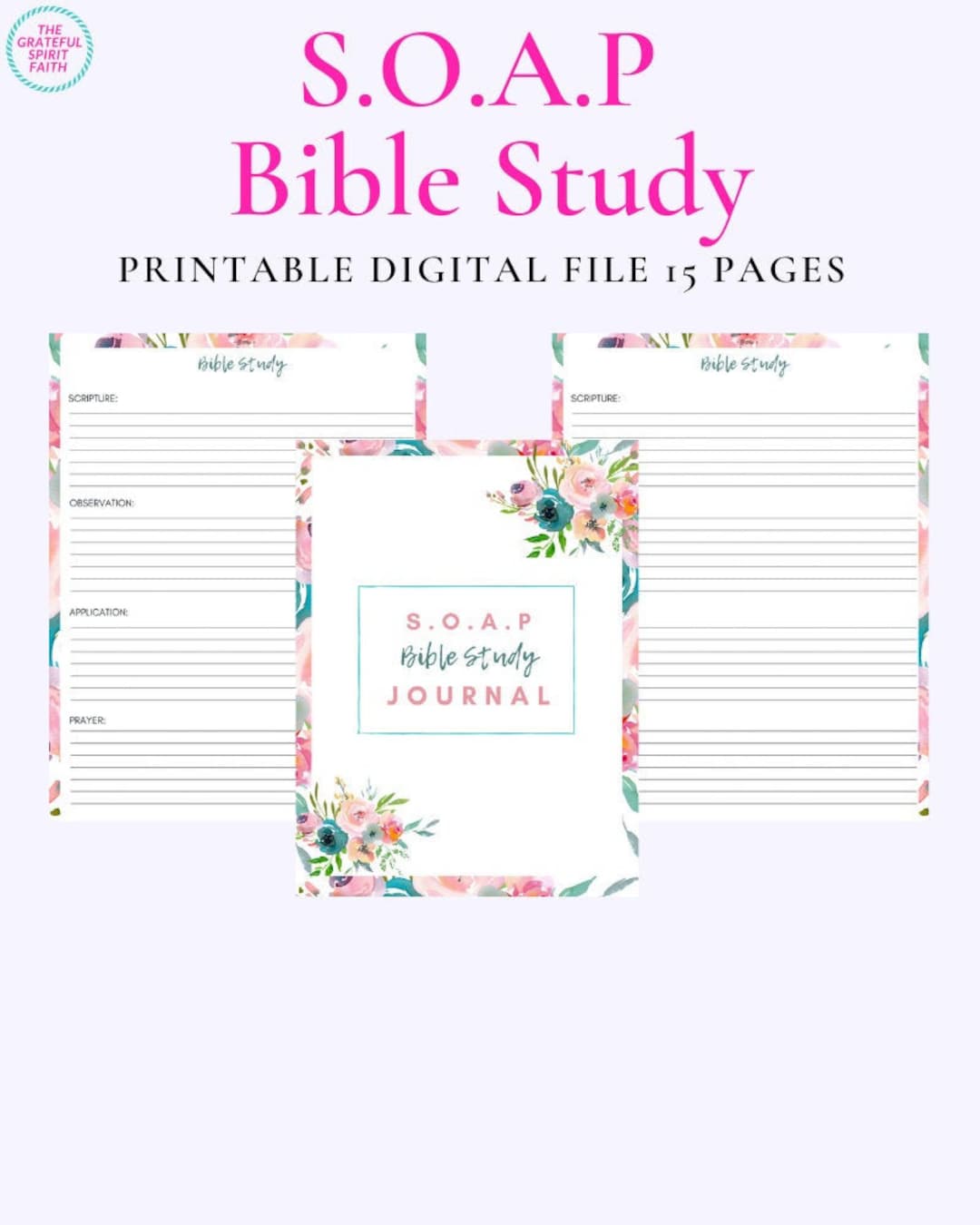Printable SOAP / Bible Study Printables / Scripture Study Printable ...
