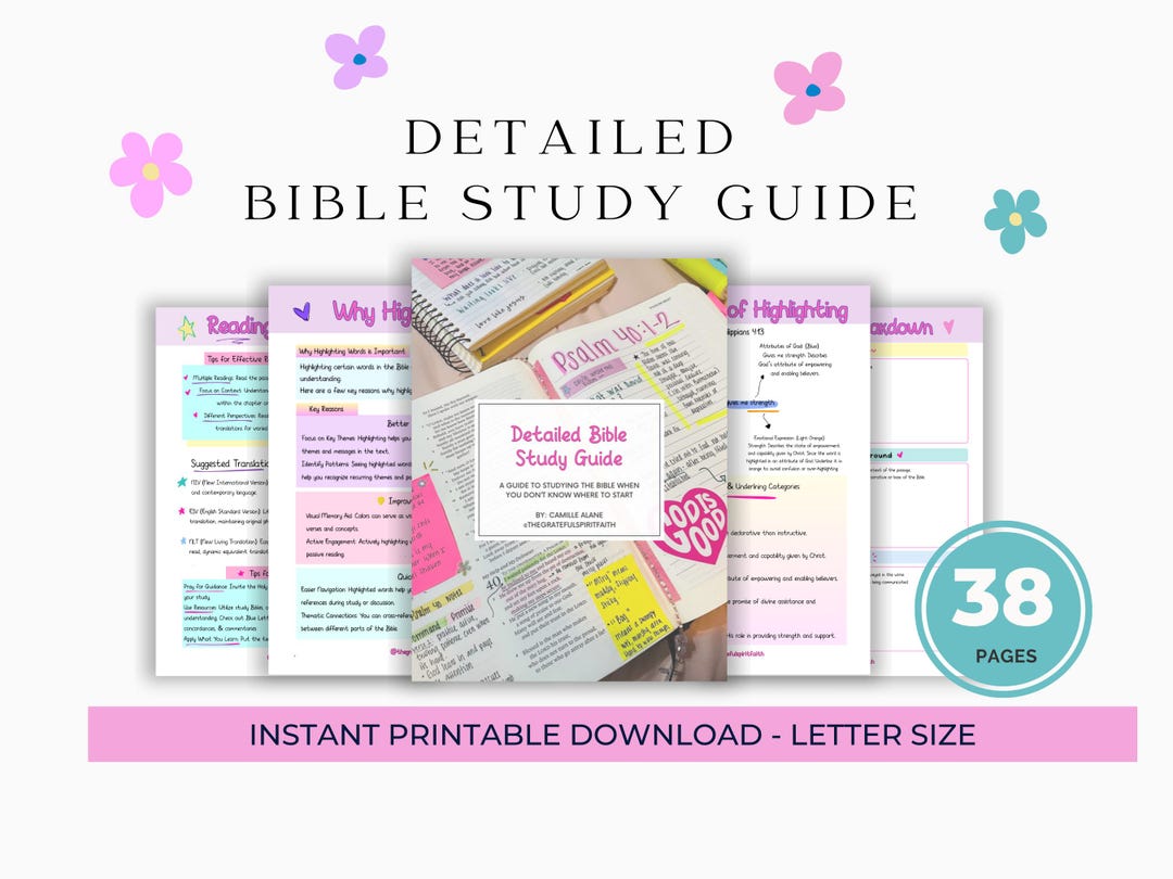 Detailed Bible Study Guide - Etsy