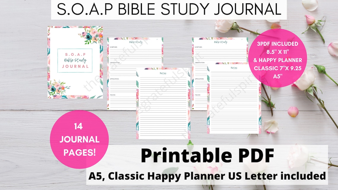 Printable SOAP / Bible Study Printables / Scripture Study - Etsy