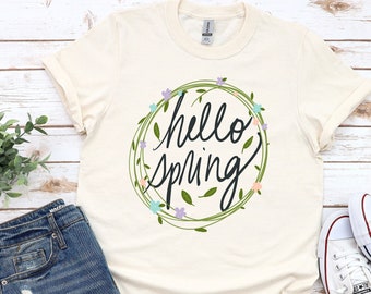 Hello Spring Shirt | Etsy