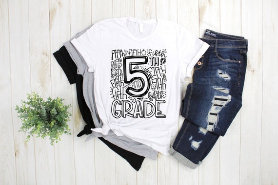 5th Grade Shirt Custom School Tees Custom Grade Shirts - Etsy