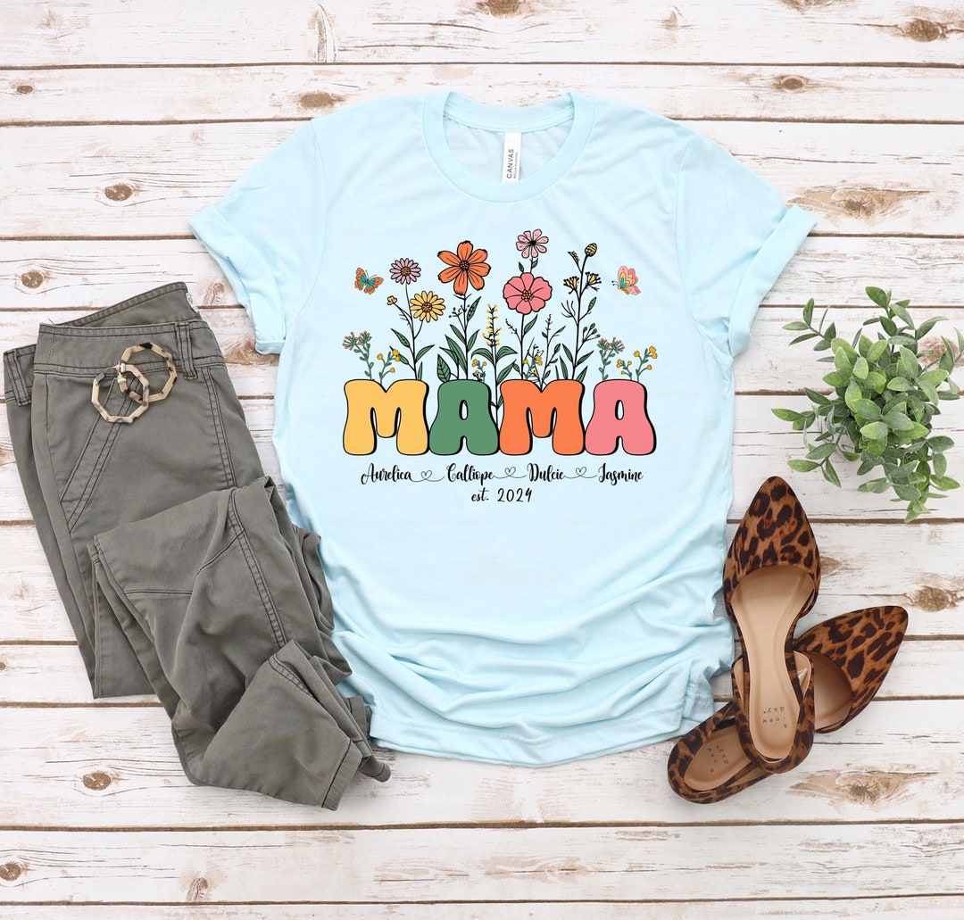 Custom Mama Grandma Shirt, Custom Grandma Mama Gift Shirts ...