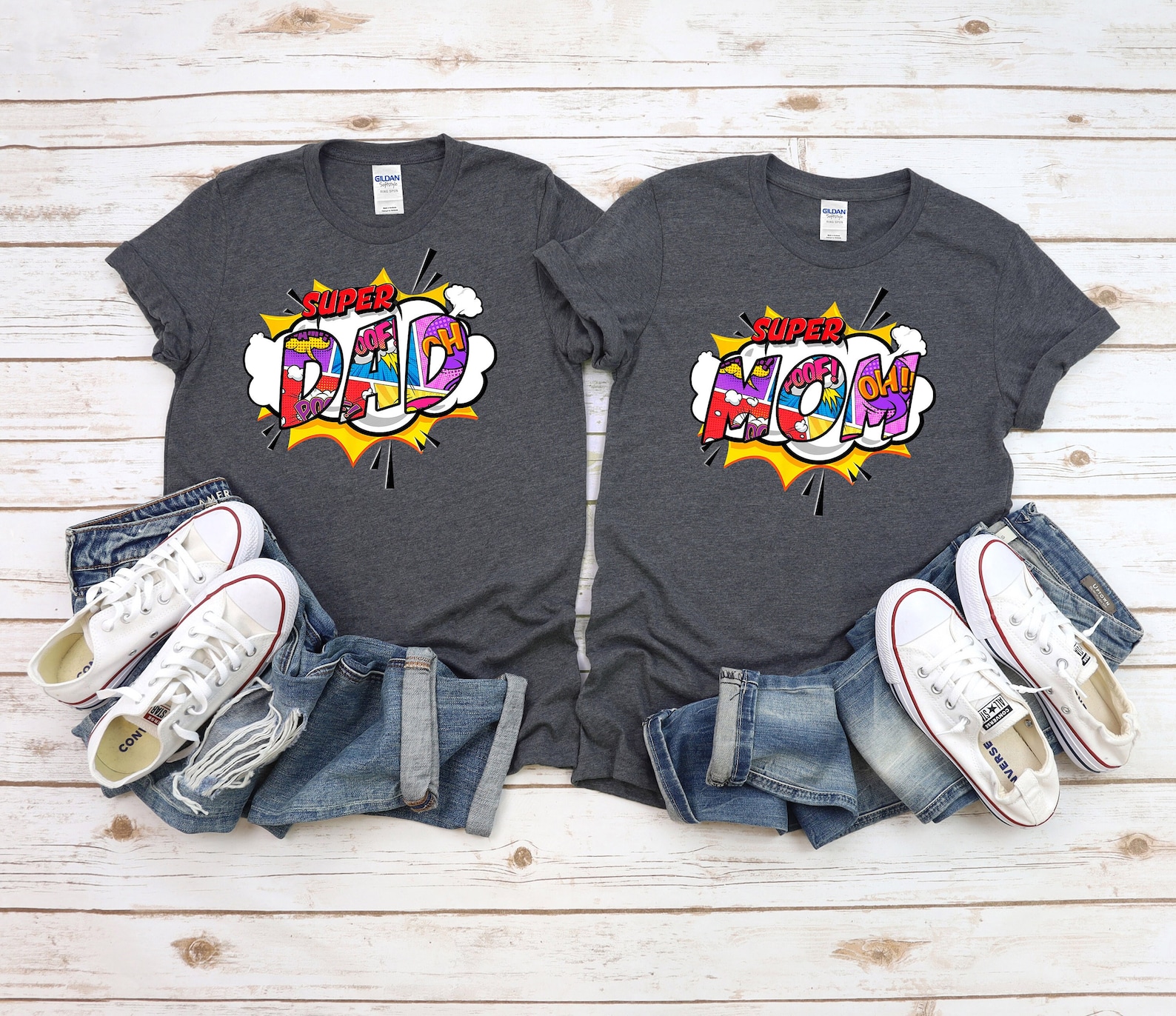 Super Mom Super Dad Shirts Super Family Shirts Personalized | Etsy