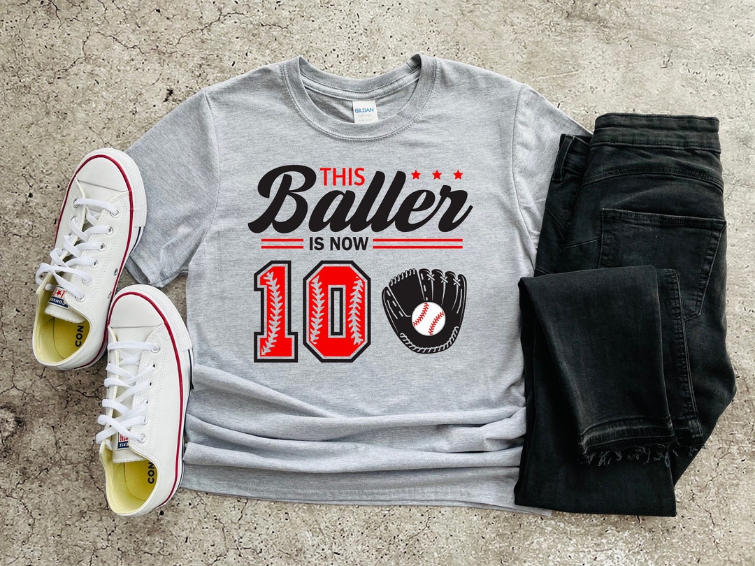 Custom Baller Birthday Shirt, Baseball Player Birthday T-shirt ...