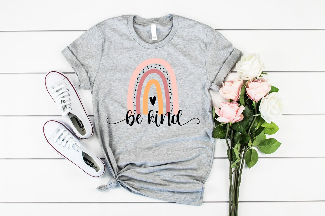 Be Kind Shirt, Be Kind Rainbow, Be Kind Motivational Gift, Positive ...