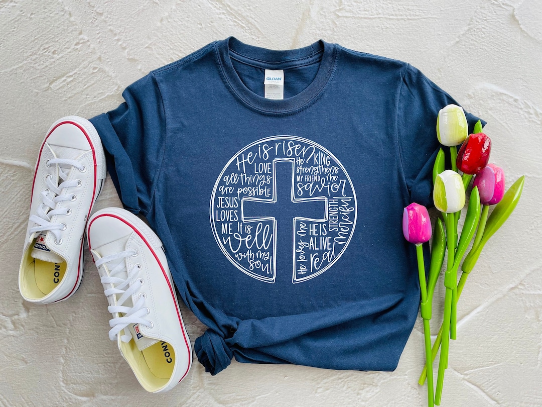 Christian Shirts, Christian Clothing, Christian Gift, Cross Shirt ...