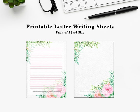 Printable Letter Writing Paper Letter Writing Set | Etsy Australia