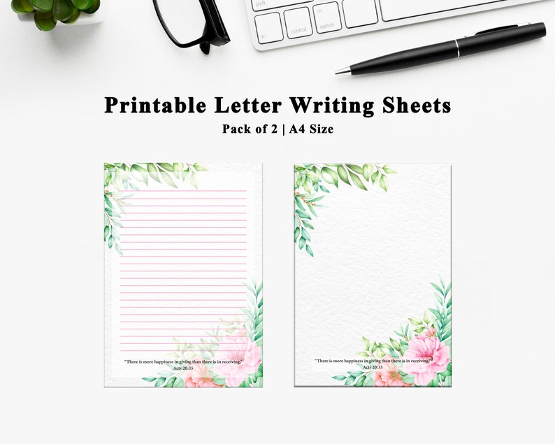 Printable Letter Writing Paper Letter Writing Set - Etsy Singapore