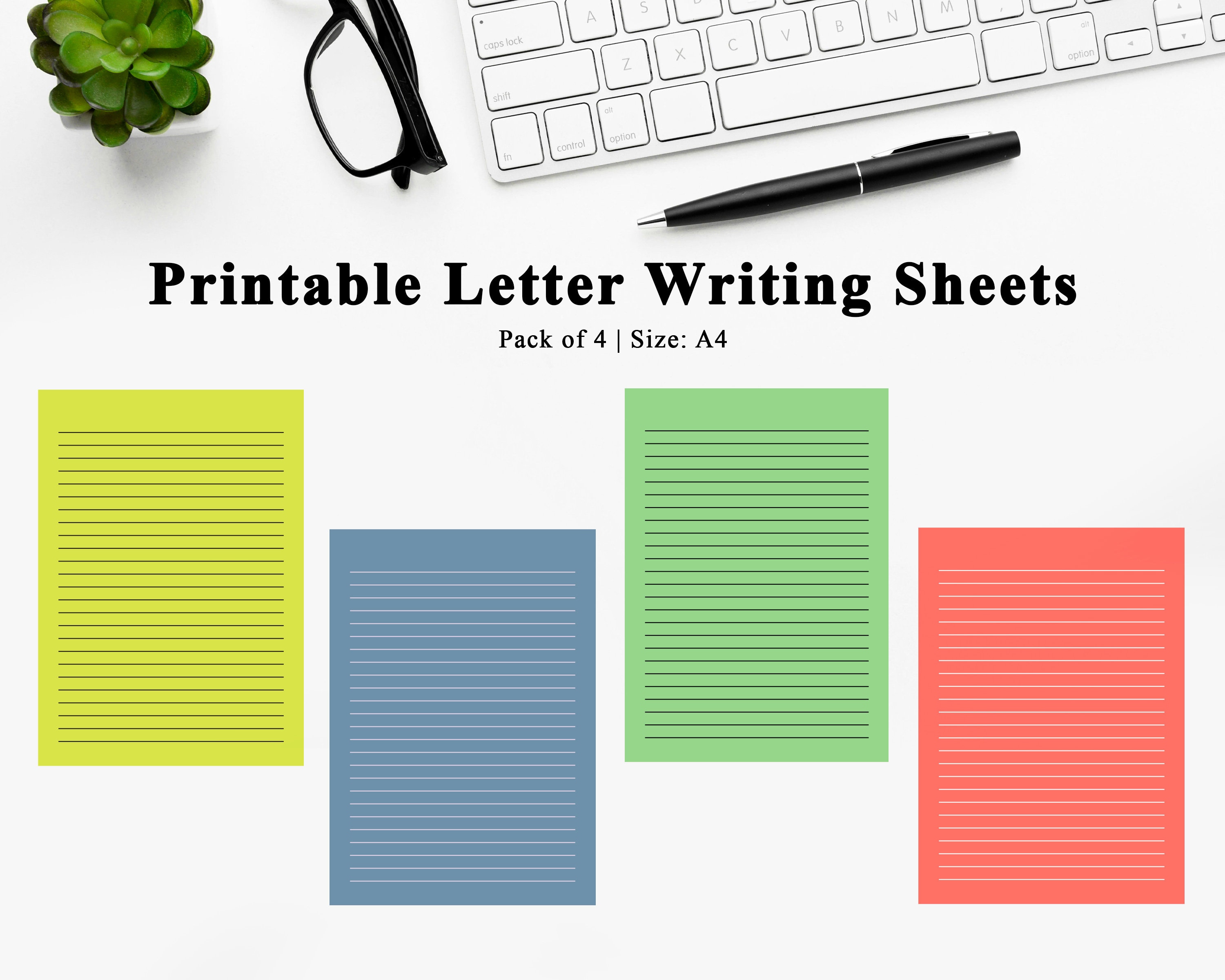Printable letter writing paper Letter Writing Set - Etsy España