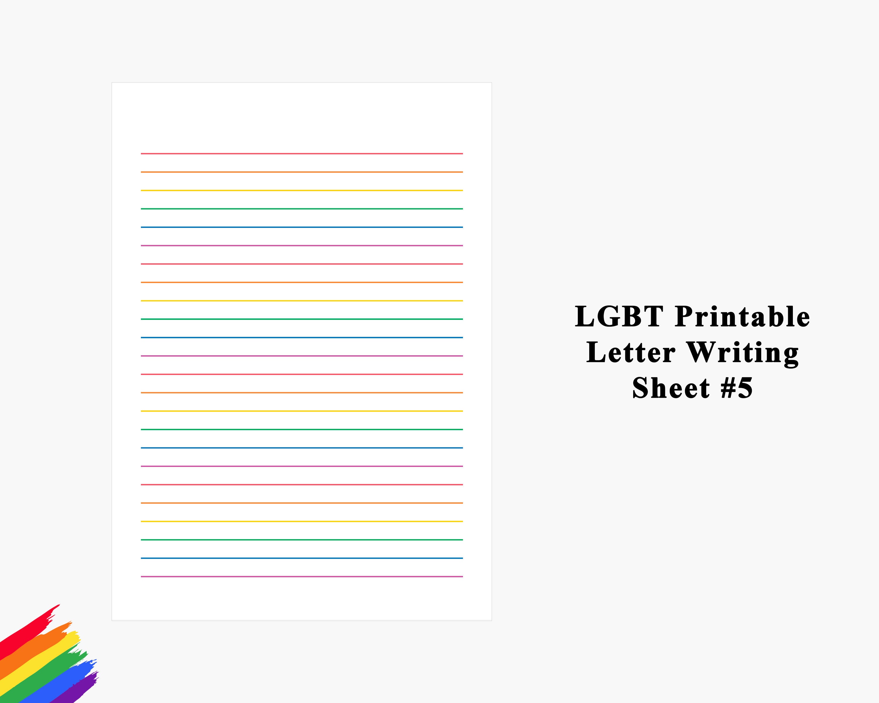 Printable Letter Writing Paper Gay Gift LGBT Writing Paper - Etsy