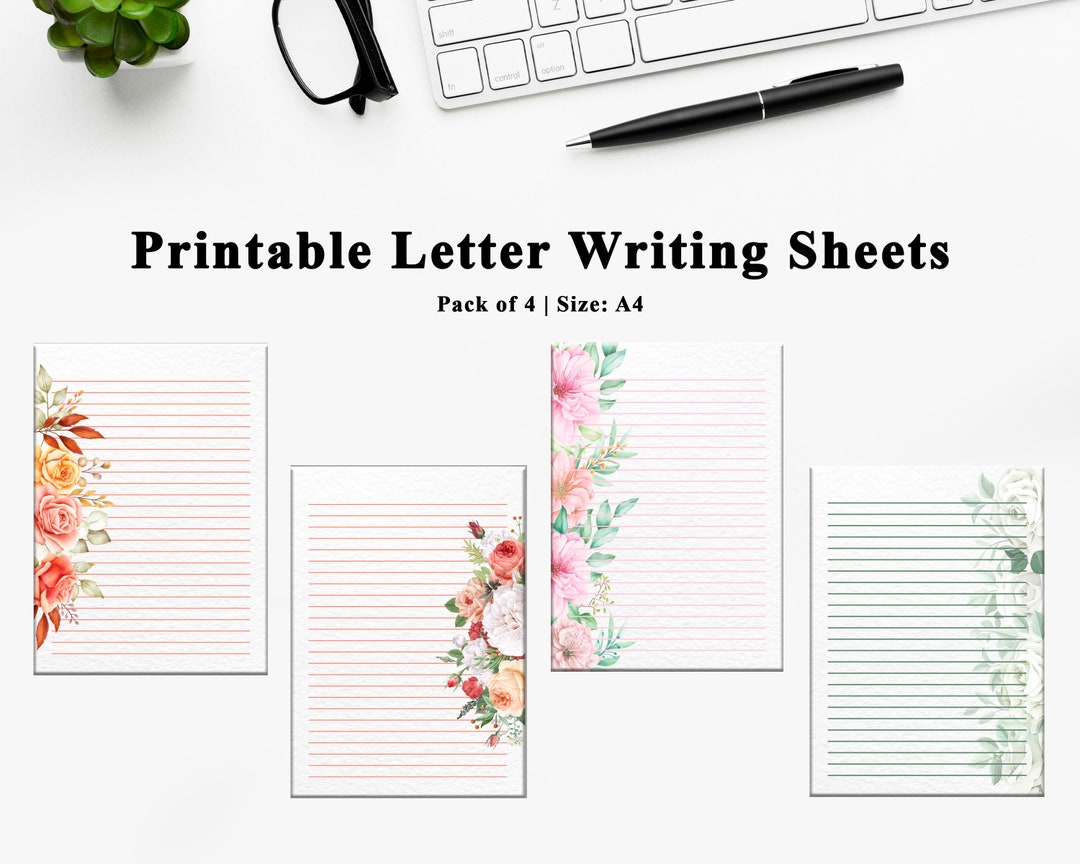 Printable Letter Writing Paper Letter Writing Set Printable Stationary ...