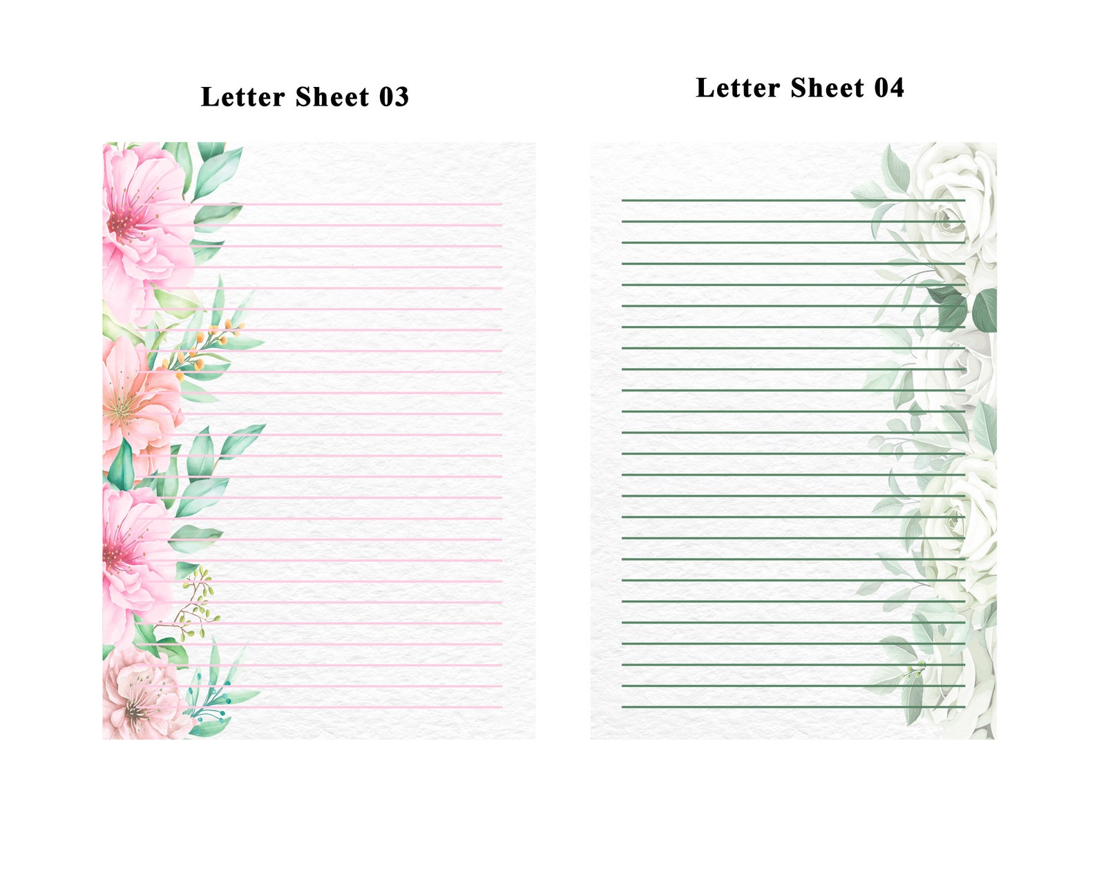 Printable Letter Writing Paper Letter Writing Set Printable Stationary ...