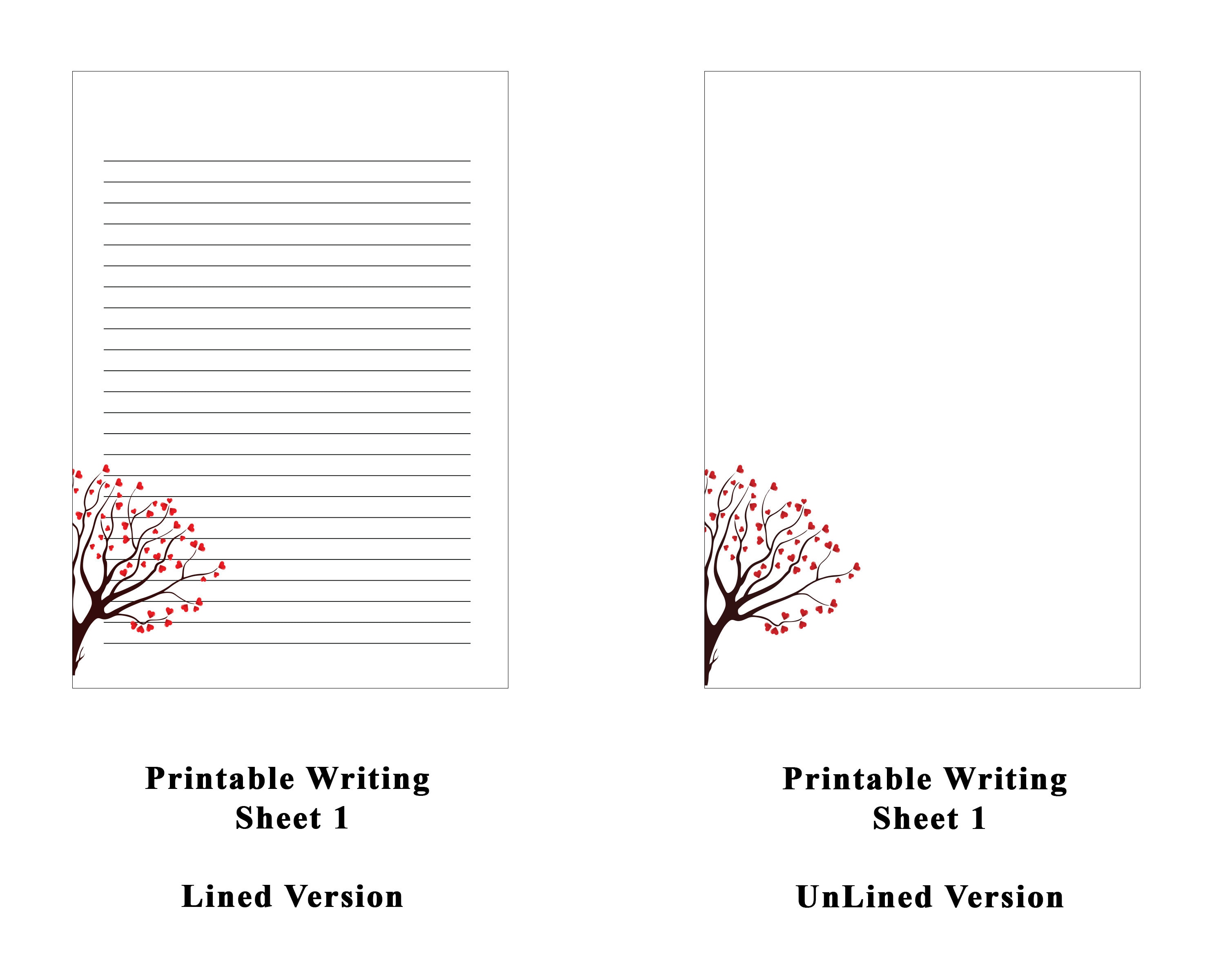 Printable Pack of 4 Letter Writing Sheet | A4 Letter Paper | Lined ...