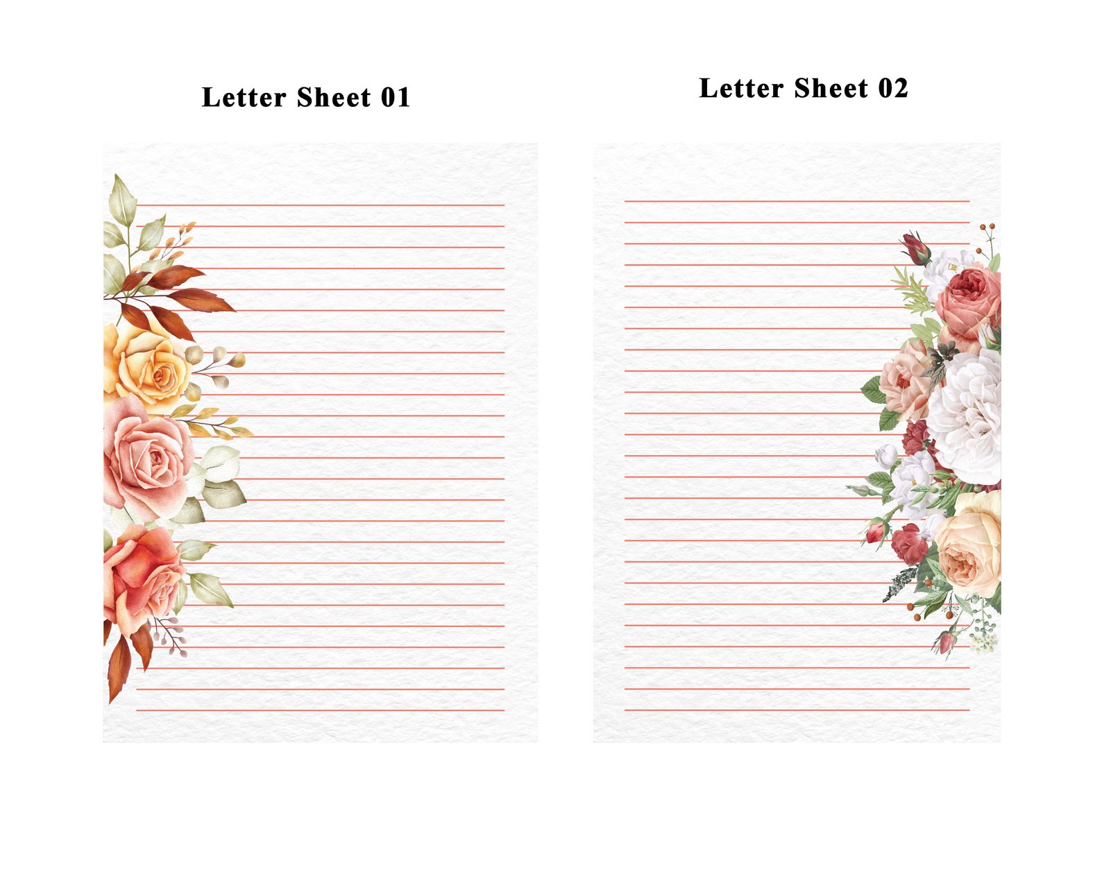 Printable Letter Writing Paper Letter Writing Set Printable Stationary ...