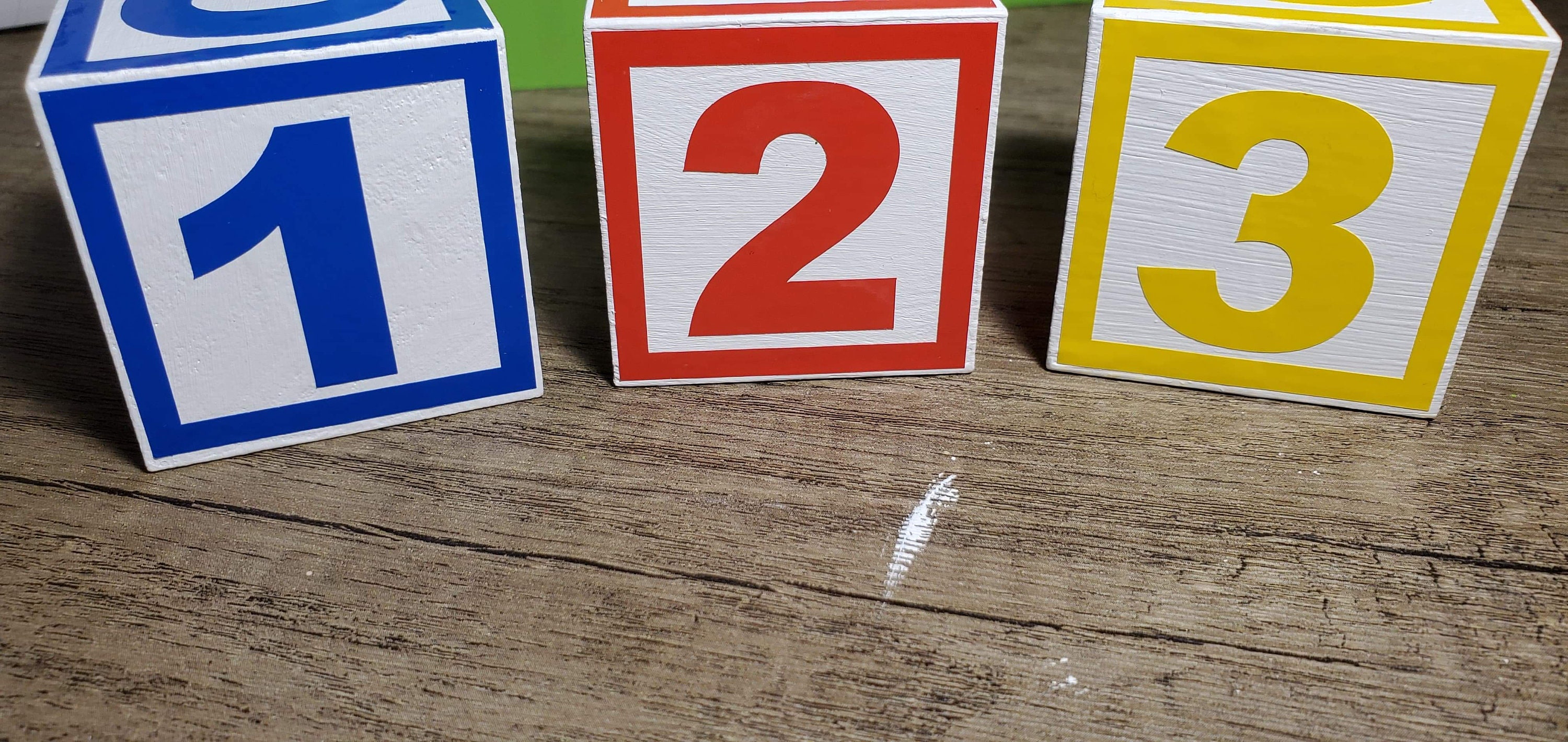 2x2x2 inch WOOD blocks painted white First Birthday Decor | Etsy