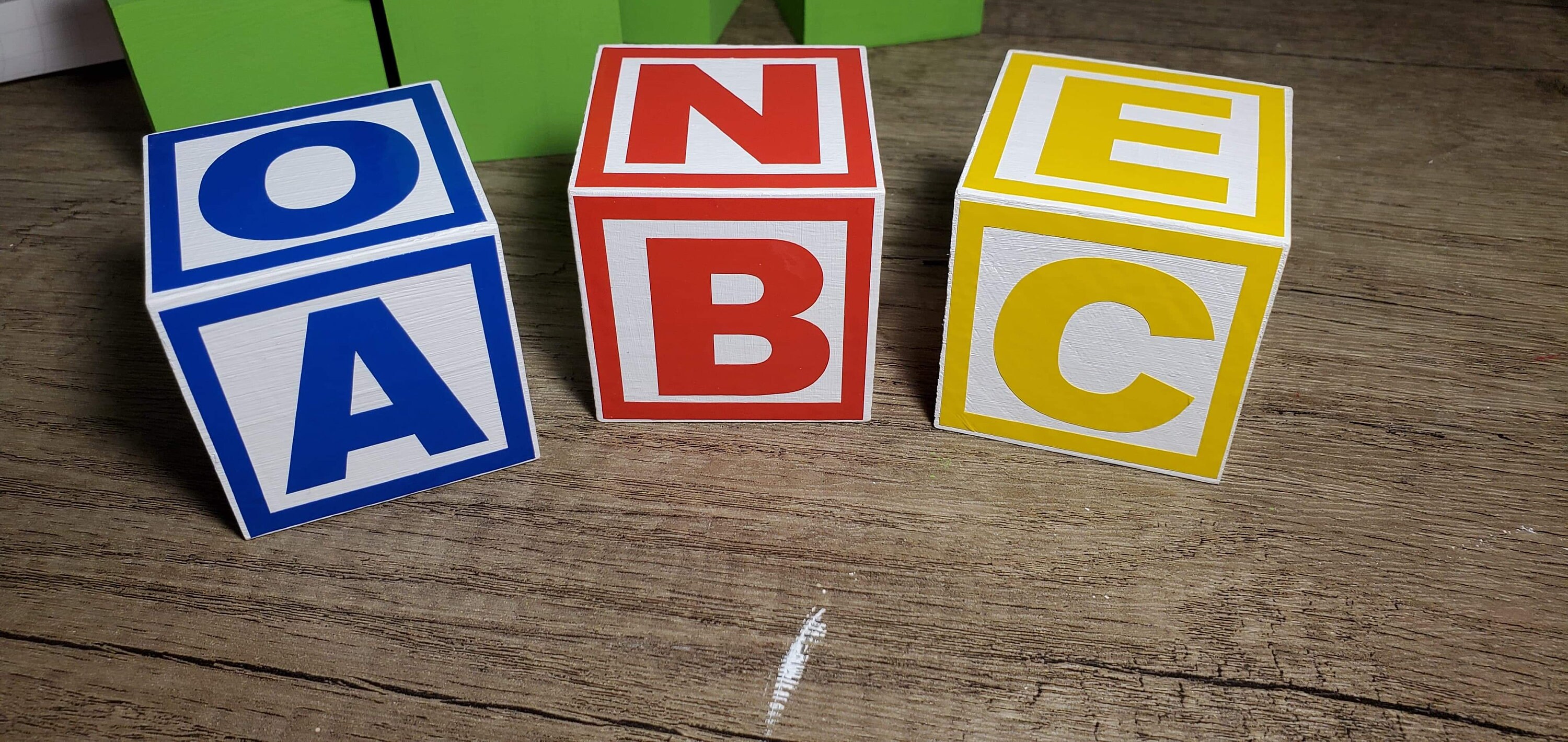 2x2x2 inch WOOD blocks painted white First Birthday Decor | Etsy