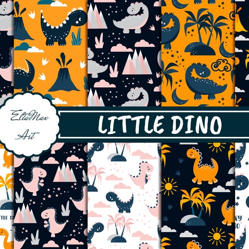 Dinosaur Digital Papers Dinosaur Papers Dinosaur Patterns | Etsy UK