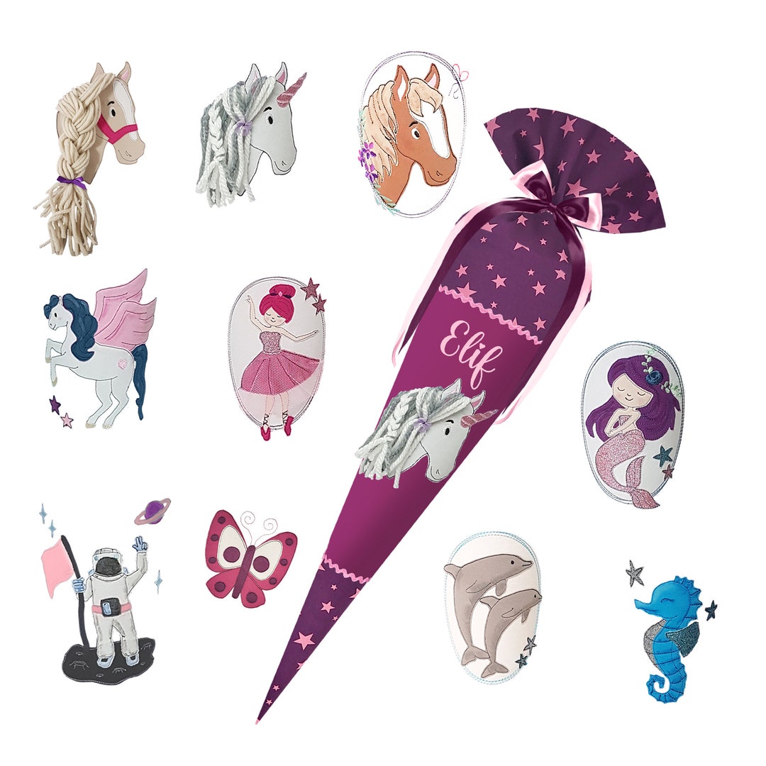 Unicorn Nuala suitable for Step by Step Sewn School Cone Personalized ...