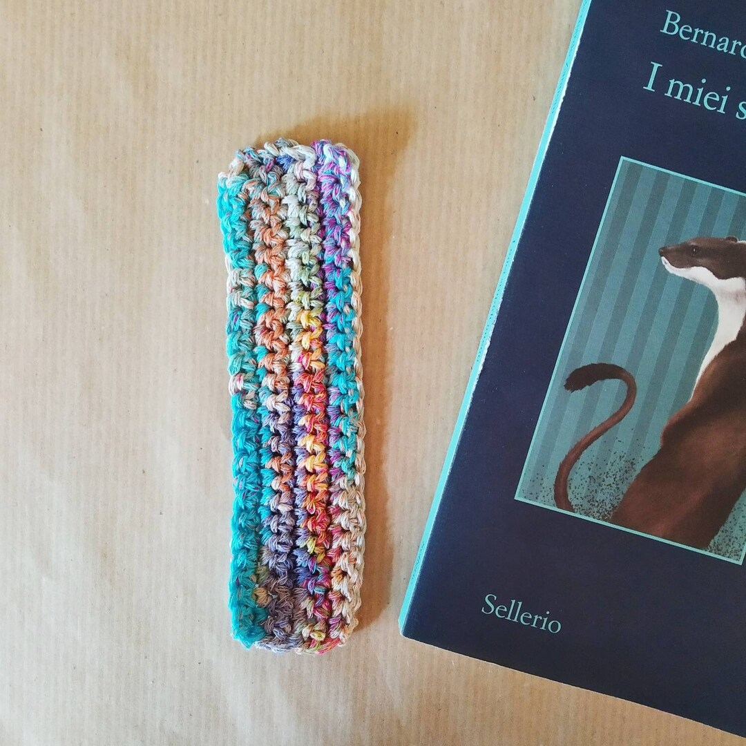 Cotton Bookmark in Blue Pattern - Etsy