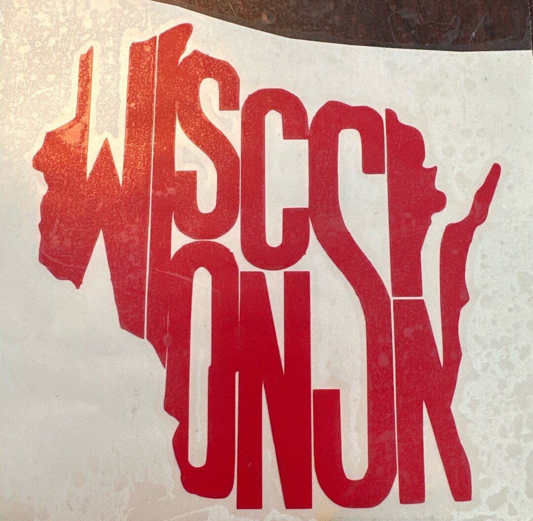 Wisconsin Decal, WI Vinyl, Sticker, Car Window Decal, Bumper Sticker - Etsy