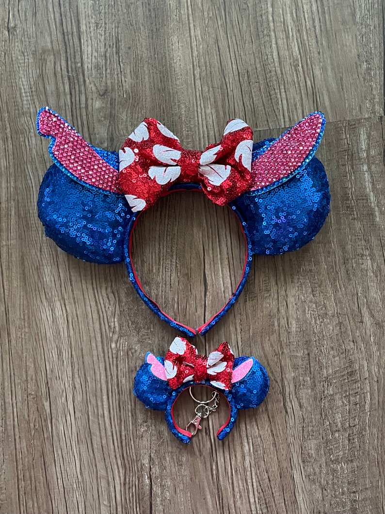 Ohana Means Ear Keychain Lilo and Stitch Ears Lilo and - Etsy