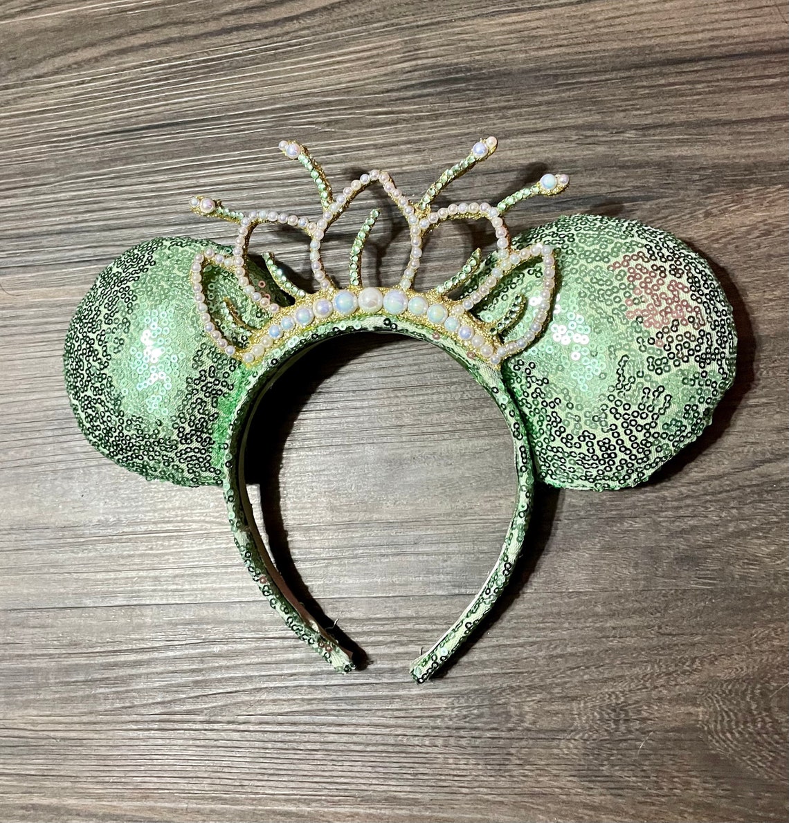 Frog Princess Mickey Ears, Tiana Inspired, Rhinestone Tiara - Etsy