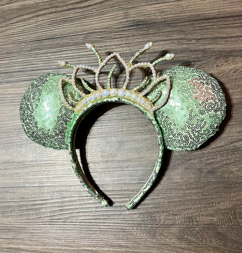 Frog Princess Mickey Ears, Tiana Inspired, Rhinestone Tiara - Etsy