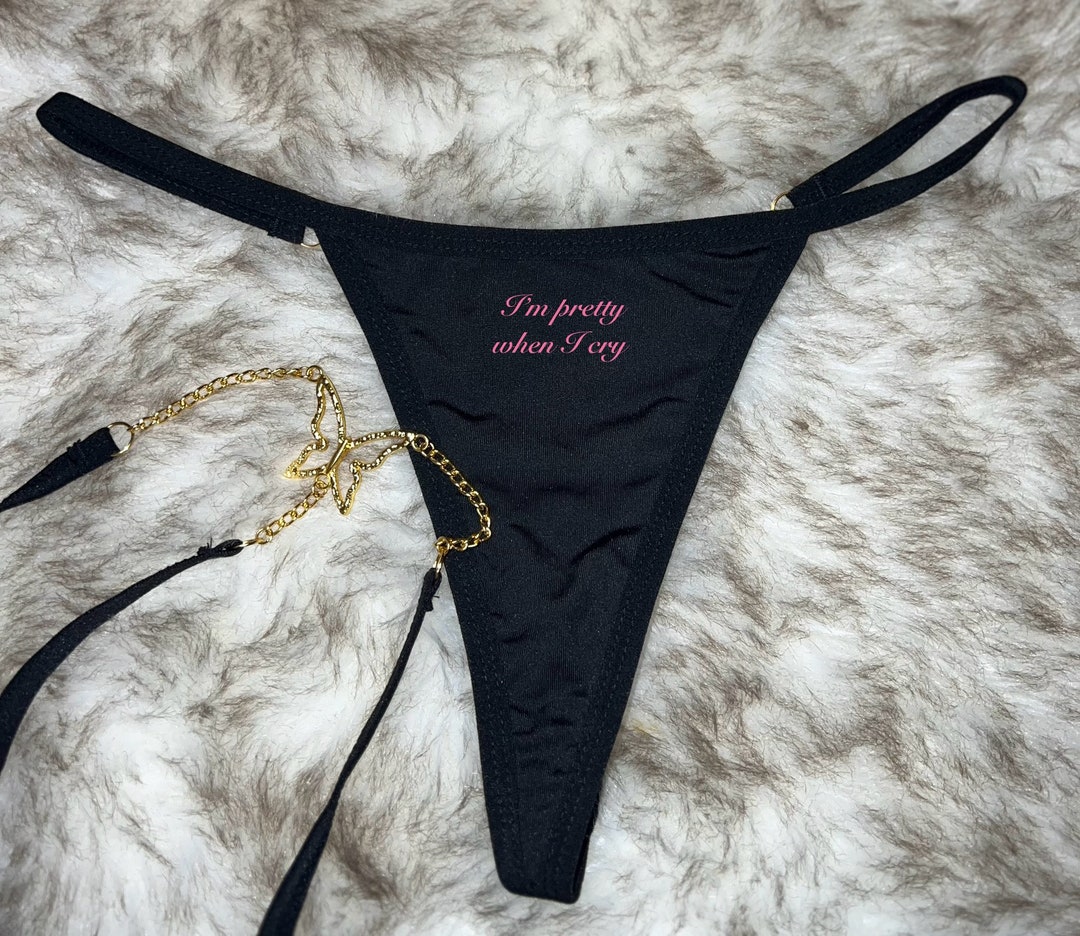 Y2K Thong Custom Thong Panty Womens Underwear Chain Panty Y2k Lana ...