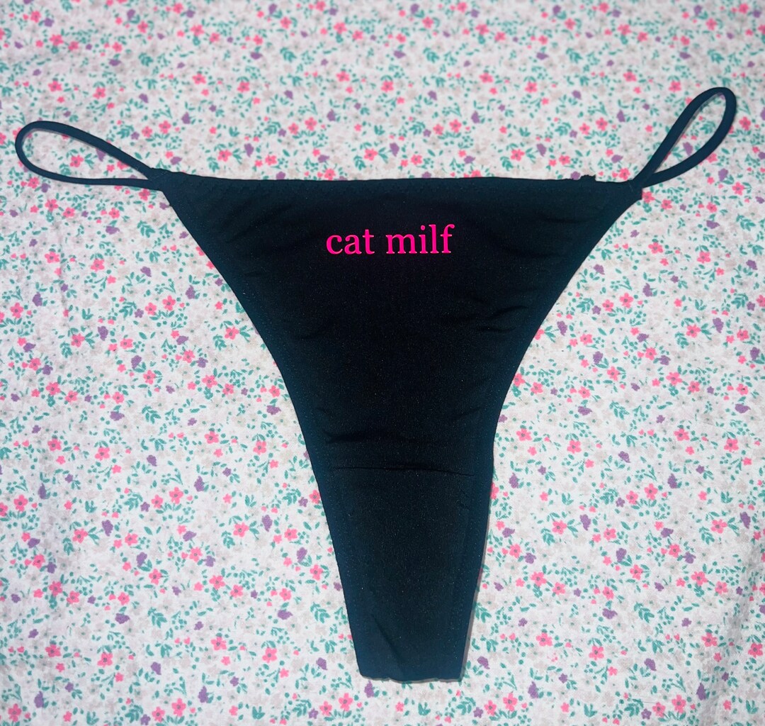 Custom Thong Panty Womens Underwear Funny Thong Mom Lana Cat Mom