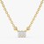 Solitaire Diamond Chain Necklace, 14k Cuban Chain Choker, Single Bezel ...