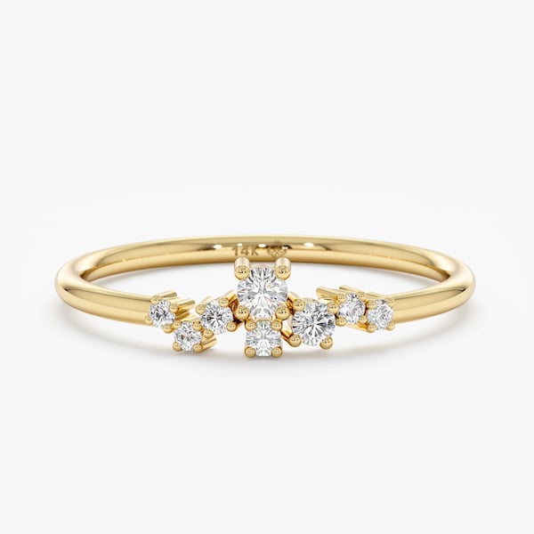 Diamond Cluster Ring - Etsy
