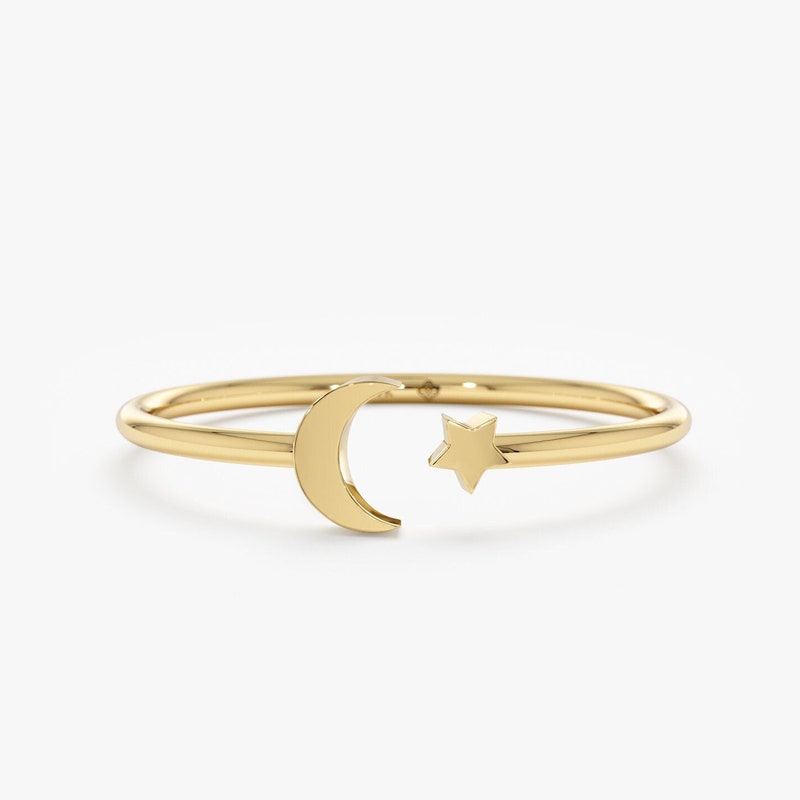 Moon Ring Gold - Etsy